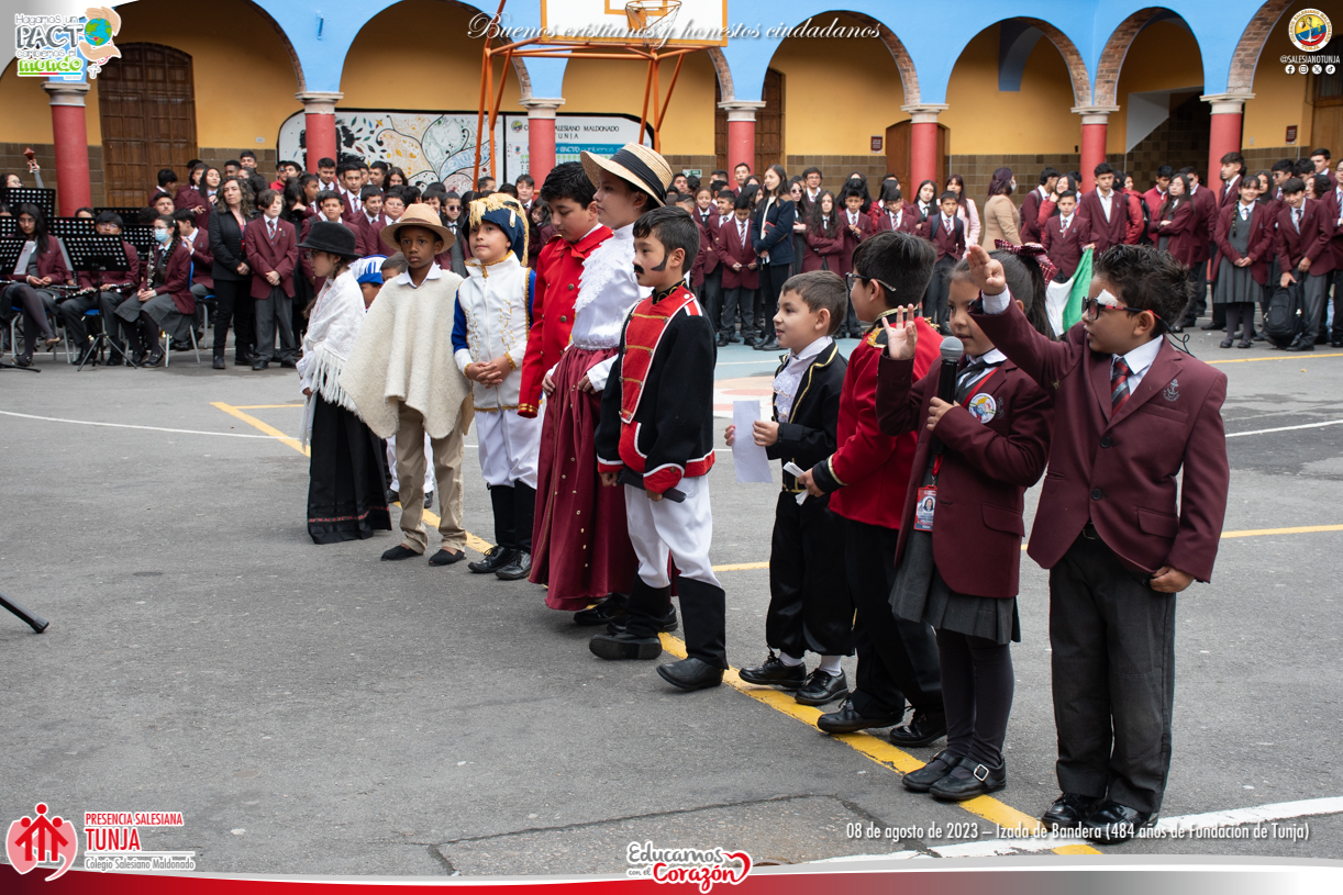 Izada de Bandera (484 años de Fundación de Tunja) – Colegio Salesiano